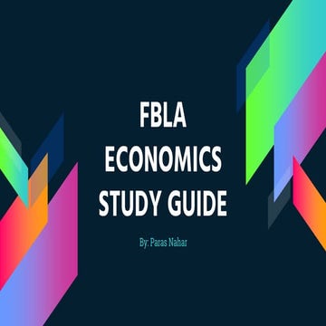Fbla Economics Study Guide | PPTX