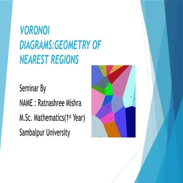 VORONOI DIAGRAMS.pptx details outline all about the voronoi diagrams | PPTX