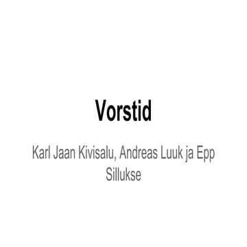 Vorst | PPT
