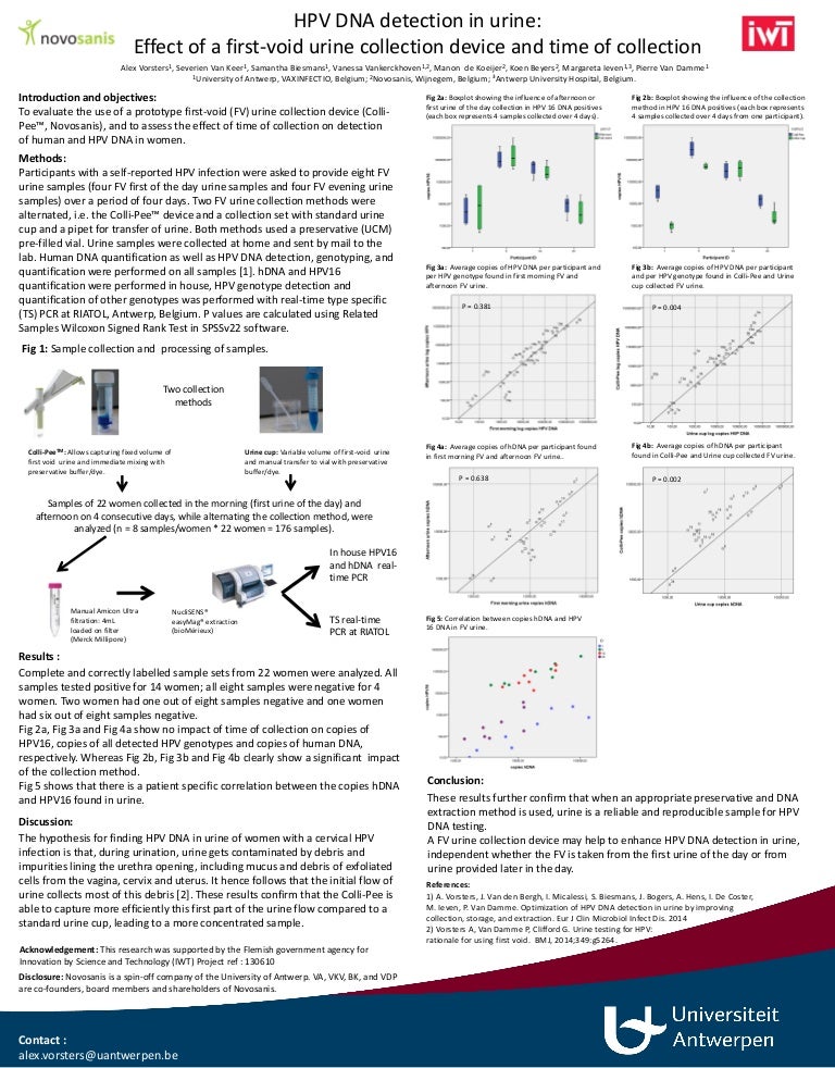 HPV DNA detection in urine: Effect of a first-void urine collection d…