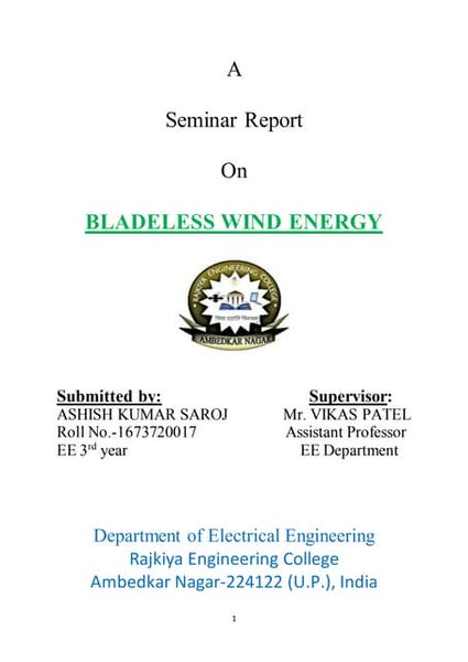 Bladeless Wind Turbine