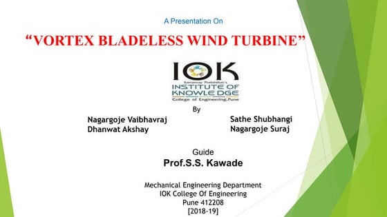 Design and Fabrication of Bladeless Wind Power Generation | PDF | Power and Energy Industry ...
