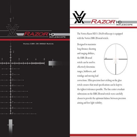 VORTEX RAZOR HD 5-20x50 EBR-2B MRAD Reticle Subtensions | Optics Trade ...