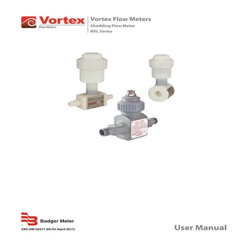 Vortex rvl manual badger meter series flow meter | PDF
