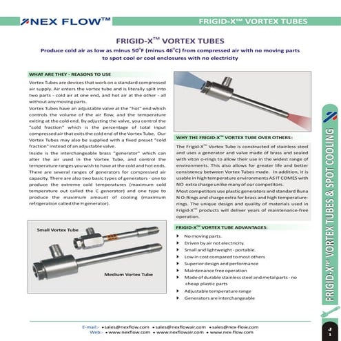 NexFlow Vortex tube | PDF | Weather | Science