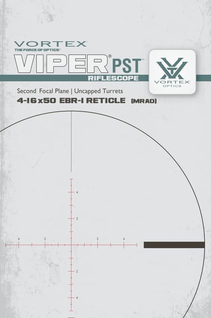 Reticle manual | Vortex Viper PST Gen II EBR-MRAD | PDF | Arms ...