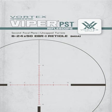VORTEX VIPER PST 6-24x50 EBR-1 MOA Reticle Subtensions | Optics Trade | PDF