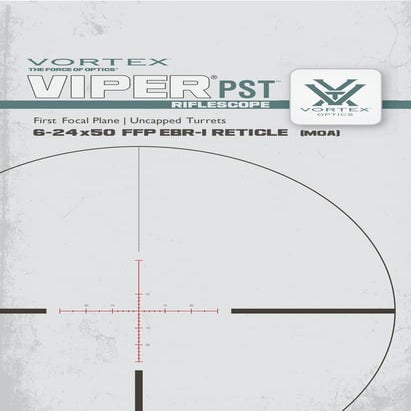 VORTEX VIPER PST 6-24x50 FFP EBR-1 MOA Reticle Subtensions | Optics ...