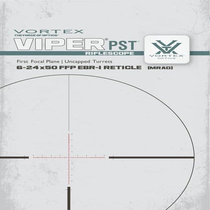 VORTEX VIPER PST 6-24x50 FFP EBR-1 MRAD Reticle Subtensions | Optics ...