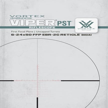 VORTEX VIPER PST 6-24x50 FFP EBR-2C MOA Reticle Subtensions | Optics ...