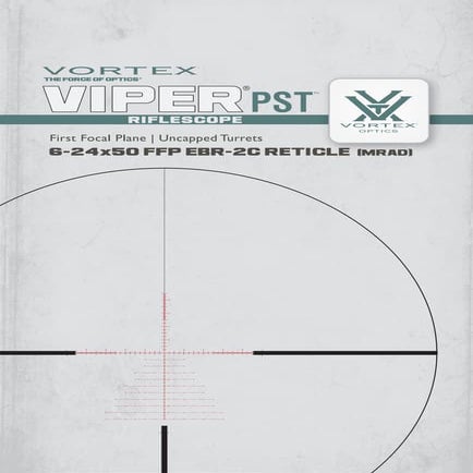VORTEX VIPER PST 6-24x50 FFP EBR-2C MRAD Reticle Subtensions | Optics ...