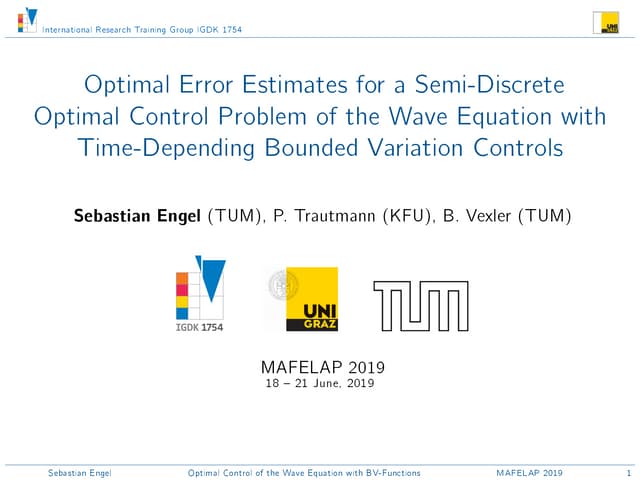 Optimal Error Estimates For The Semi Discrete Optimal Control Problem Of The Wave Equation With