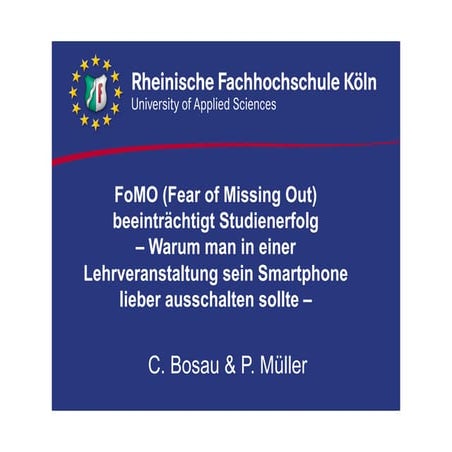 Explaining the FoMO-phenomenon - Presentation at GOR 2017 | PDF
