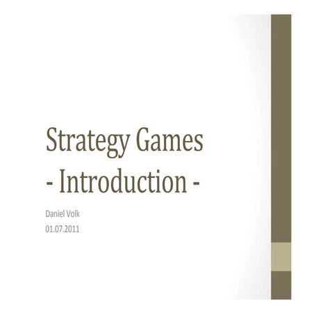 Strategy Games - Introduction | PDF