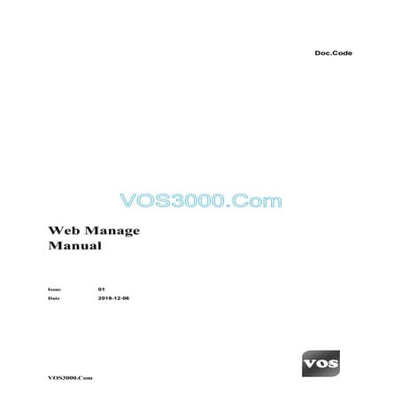 Vos3000 web manage_manual(vos3000.com) | PDF | Internet | Computing