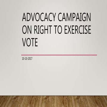 Voter awareness campaign | PPTX