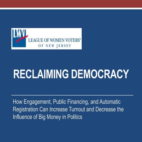 Reclaiming Democracy: Panel Discussion | PPT