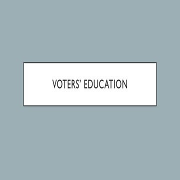 voters education your vote our future .pptx | Elections | Politics
