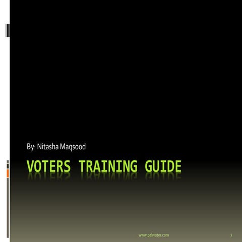 Voters training guide | PPTX