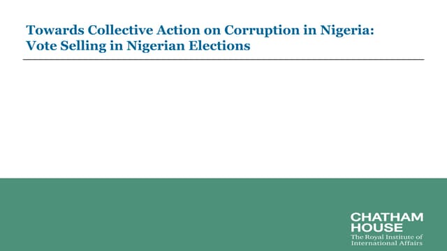 Vote Selling in Nigerian Elections | PPT Vote Selling in Nigerian Elections | PPT