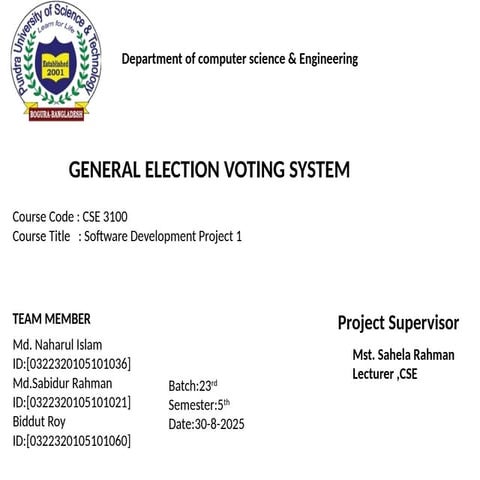 voting-system difference research for university student | PPTX