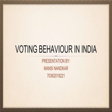 Voting behaviour | PPTX