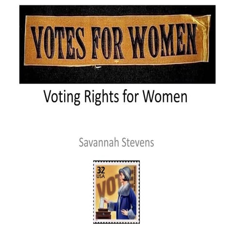 Voting rights for women | PPT