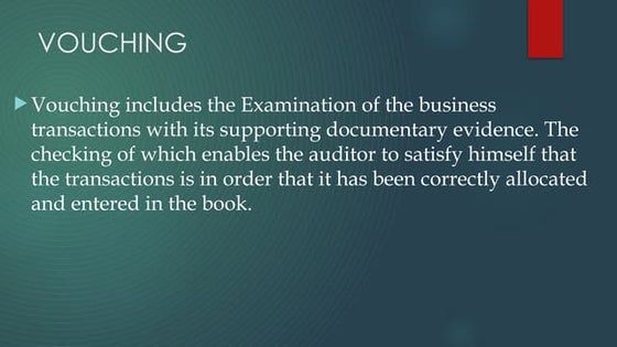 Chapter 3 vouching | PPTX | Business Accounting & Finance | Business