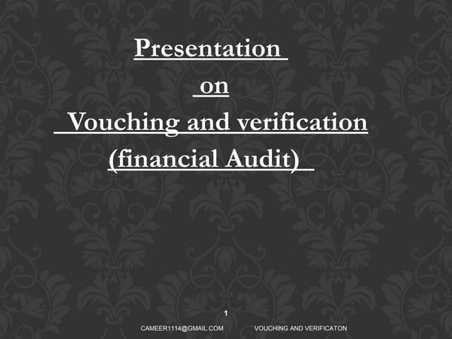 Vouching and Verification | PPTX