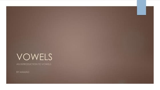 Vowels | PPT