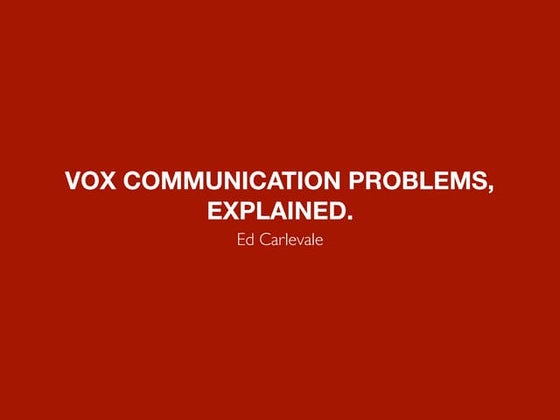 Vox problems-explained | PPT
