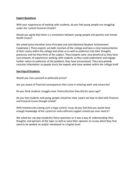 Magazine questionnaire | DOCX