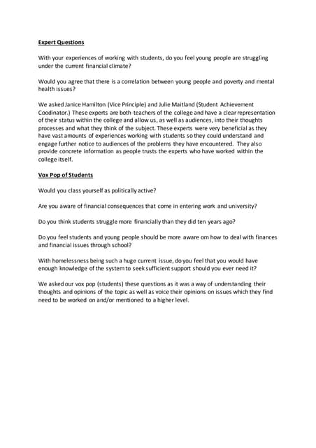 Magazine questionnaire | DOCX