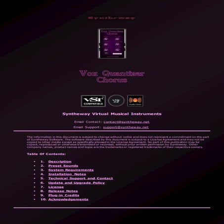 Vox Quantizer Chorus VST VST3 Audio Unit. Stereo 2/4-Voice Chorus, Vocal Doubler, Voice ...