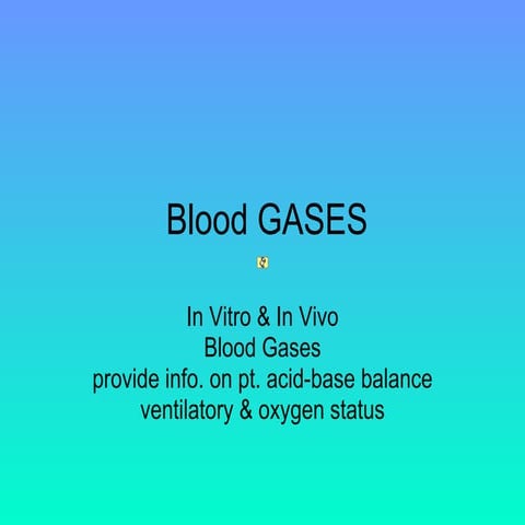 Voxx Blood Gases.1 | PPT