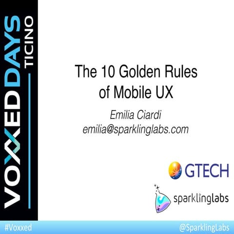 The 10 Golden Rules of Mobile UX | PDF