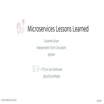 "Microservices Lessons Learned" talk at Voxxed Days Microservices, Paris | PPT