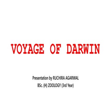Voyage of darwin | PPTX | Geology | Science