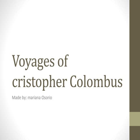 Voyages of cristopher colombus | PPTX