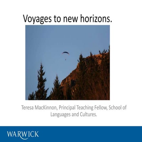 Voyages to new horizons: virtual exchange | PPTX | Education