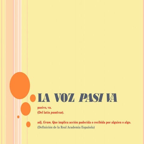 Voz pasiva y condicionales | PPT