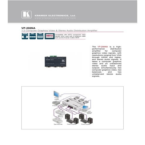 Kramer VP-200NA | PDF
