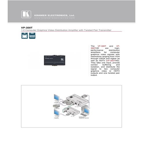 Kramer VP-300T | PDF