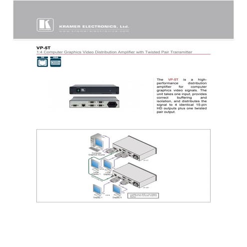 Kramer VP-300T | PDF