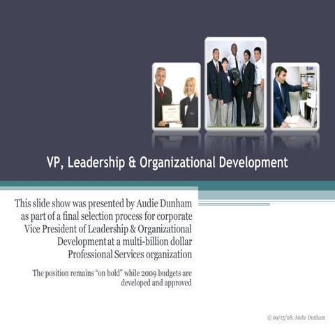 Vp Leadership And Organizational Development | PPT