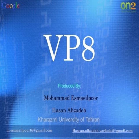 Vp8, as a video compression format | PPT