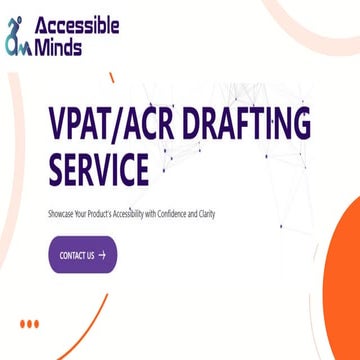 VPAT and ACR Audit Services for Accurate Accessibility Conformance ...