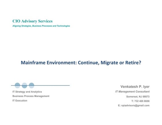 Mainframe Services | Maintec | PPT