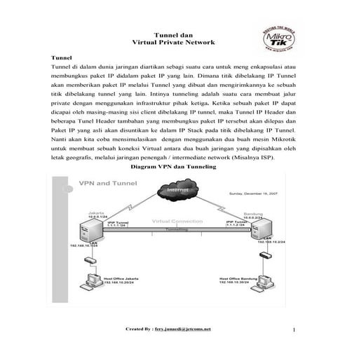 Vpn dan-tunneling | PDF