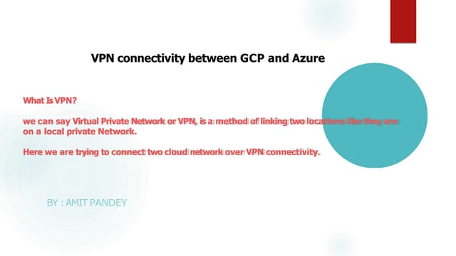 Vpn Connectivity Between Gcp And Azure Converted Pptx